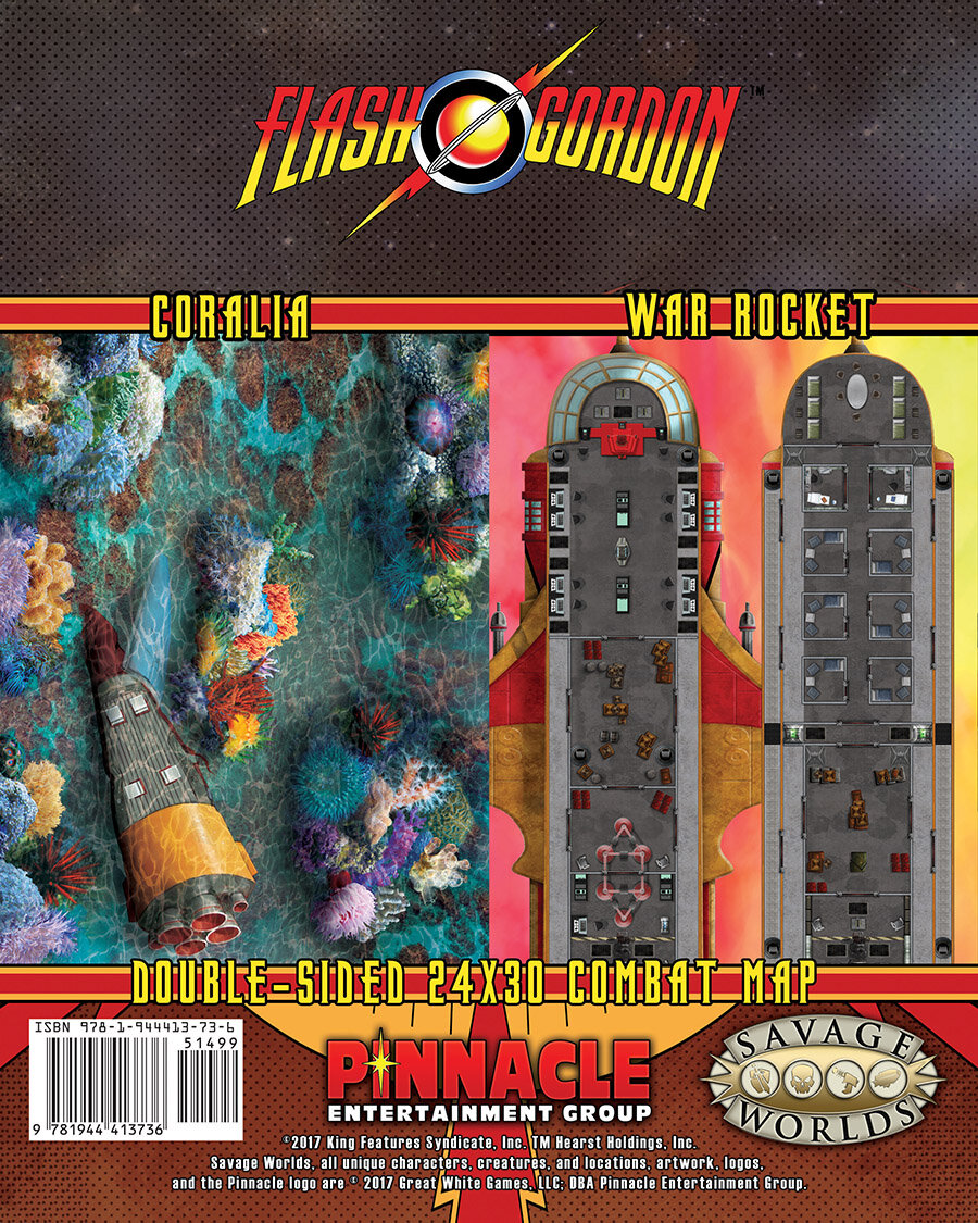 Flash Gordon RPG: Coralia War Rocket Combat Maps, 12,97